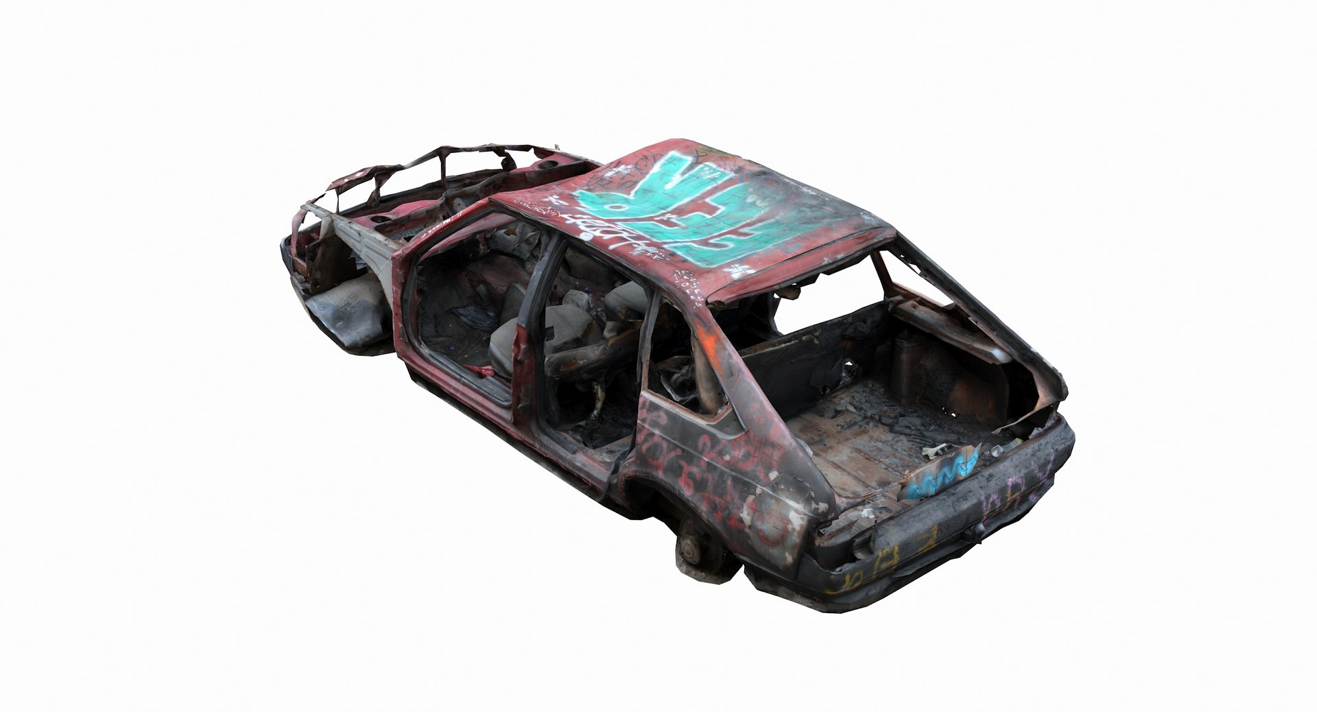 3D Wrecked Car 4 - TurboSquid 1452961