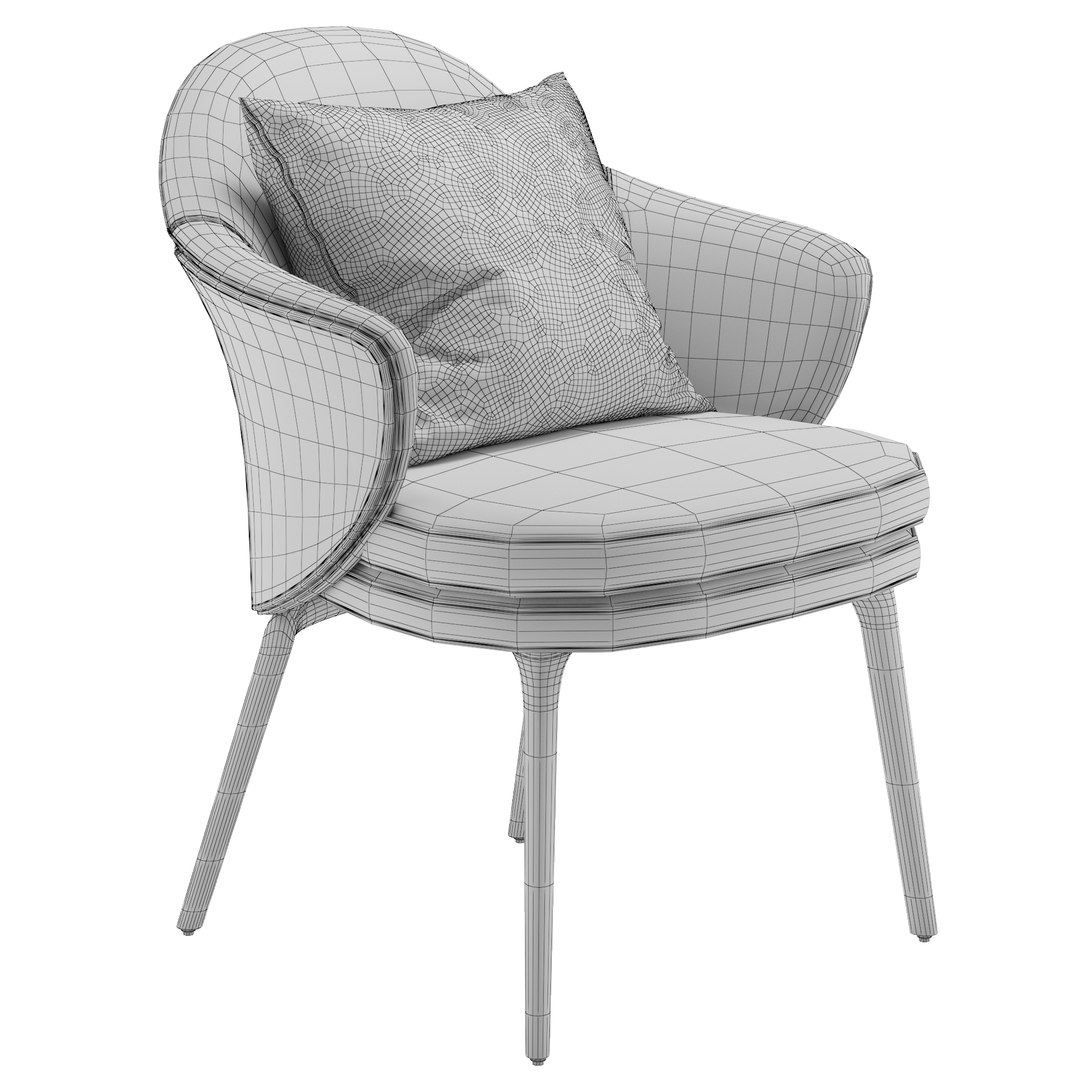 3D Minotti Angie Dining Chair - TurboSquid 1970137