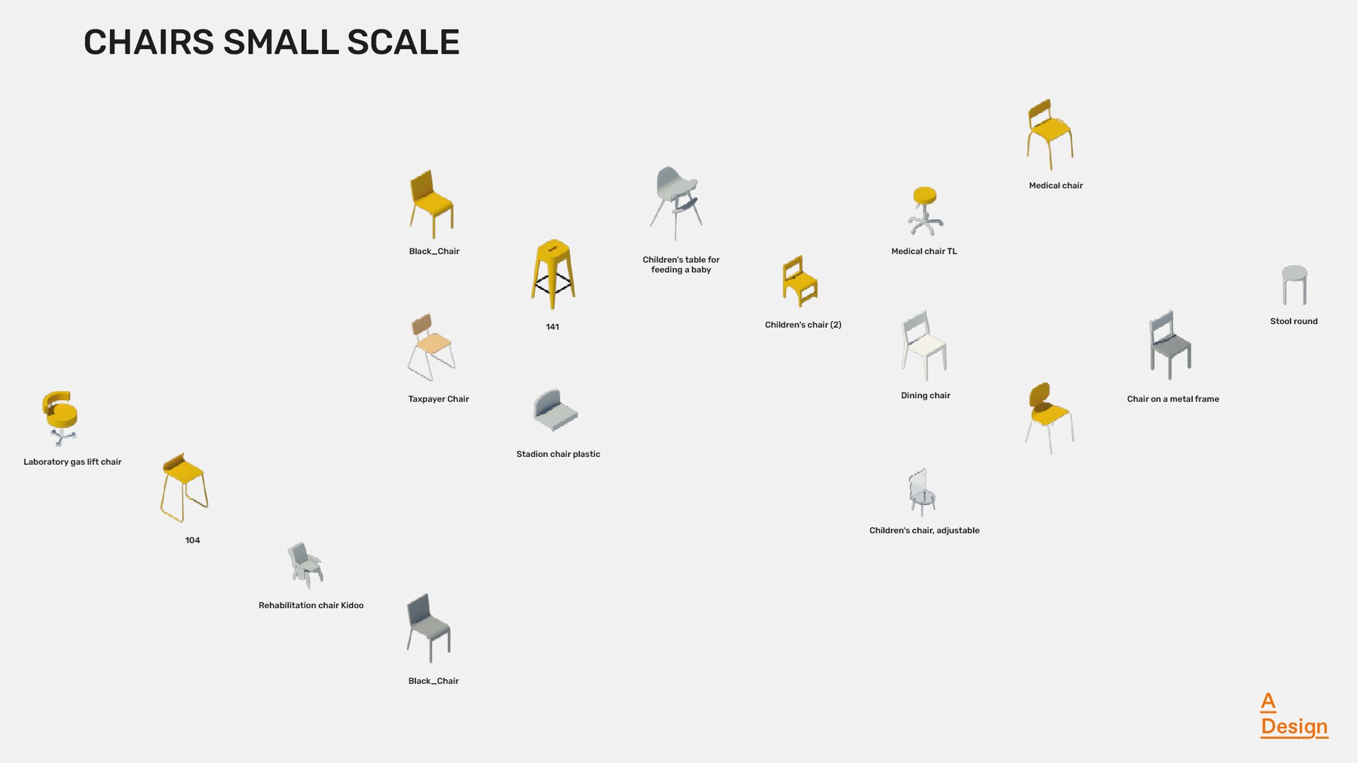 Chairs Seats - Pack Of Revit Families 3D Model - TurboSquid 1916526