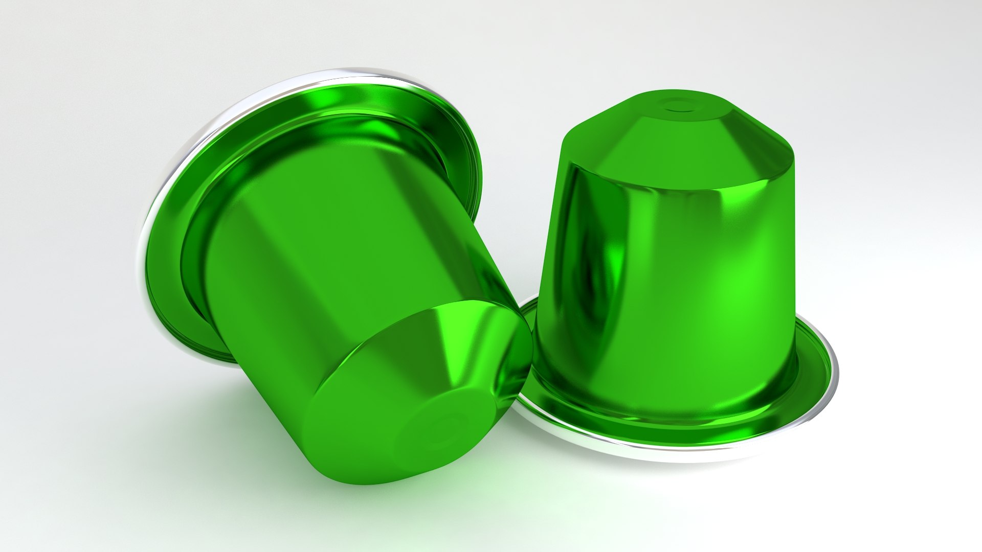 Coffee Capsule Green Model - TurboSquid 2345579