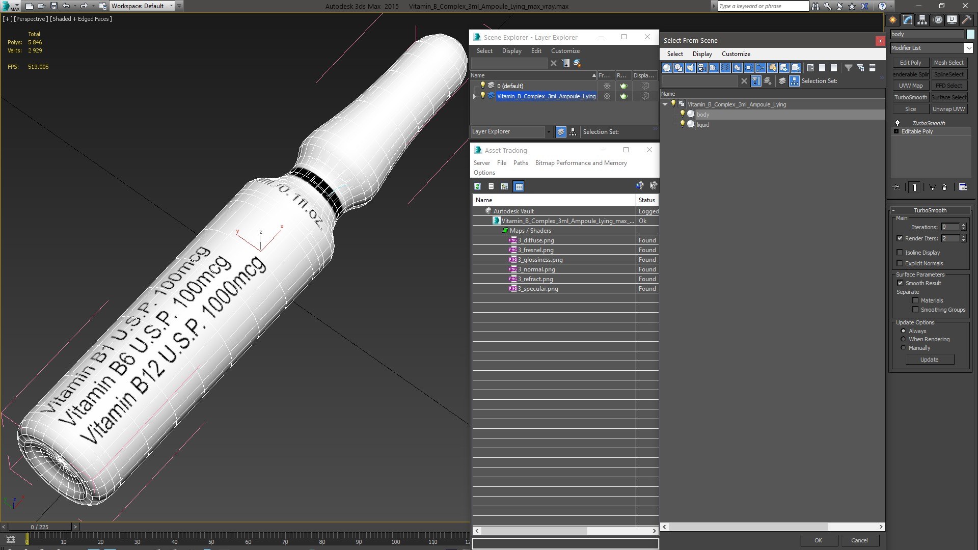 B Complex 3ml Ampoule 3D Model - TurboSquid 1693737
