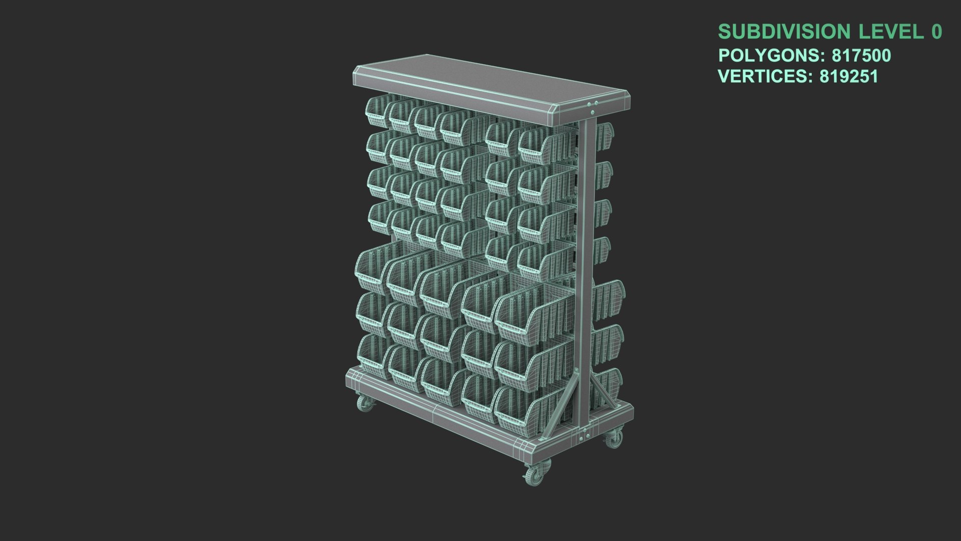 Rolling Bin Cart 3D Model - TurboSquid 2315093