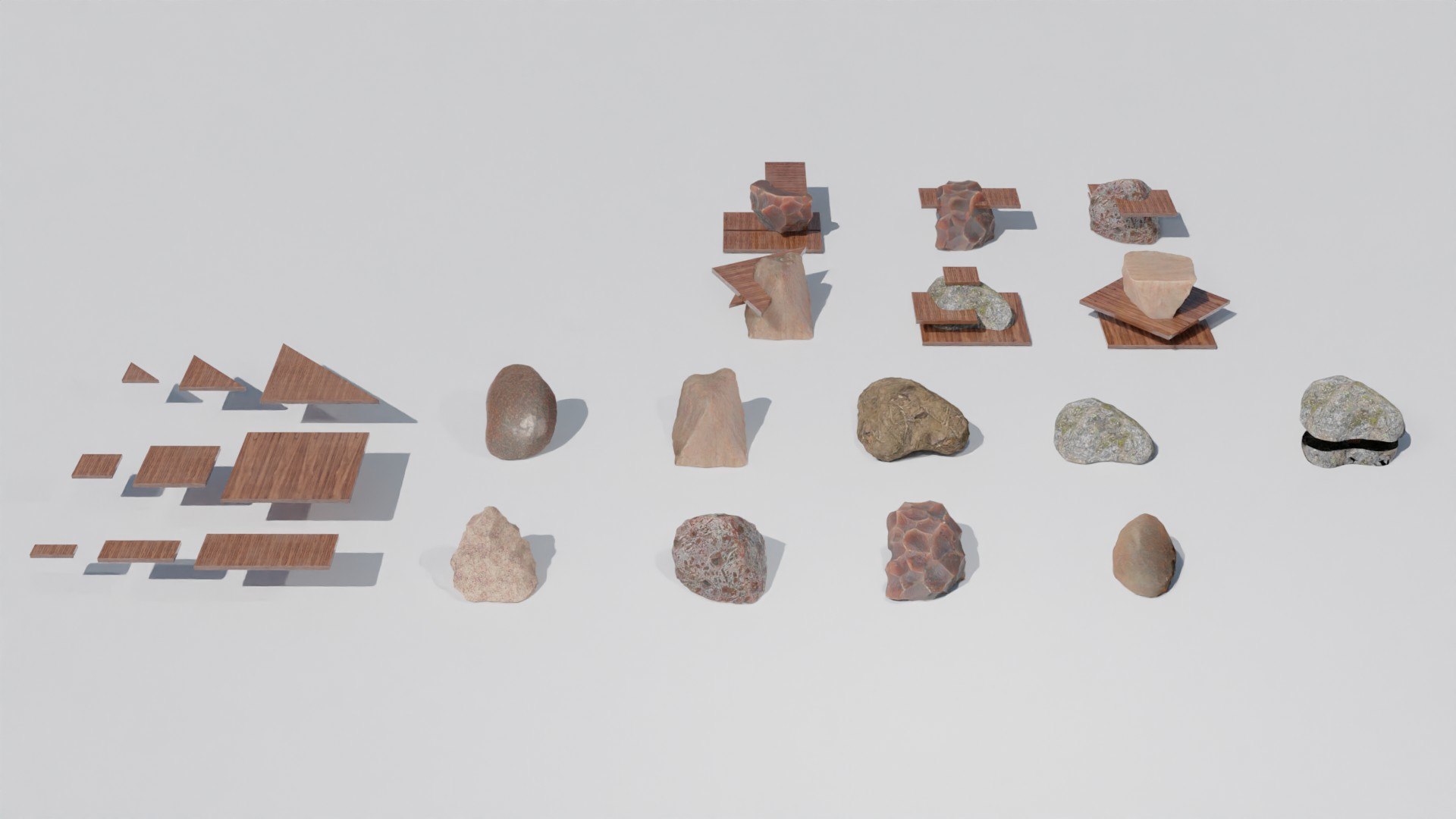 3D Model Natural Rock Coffee Table Sculpture Design Or Outdoor Chair ...
