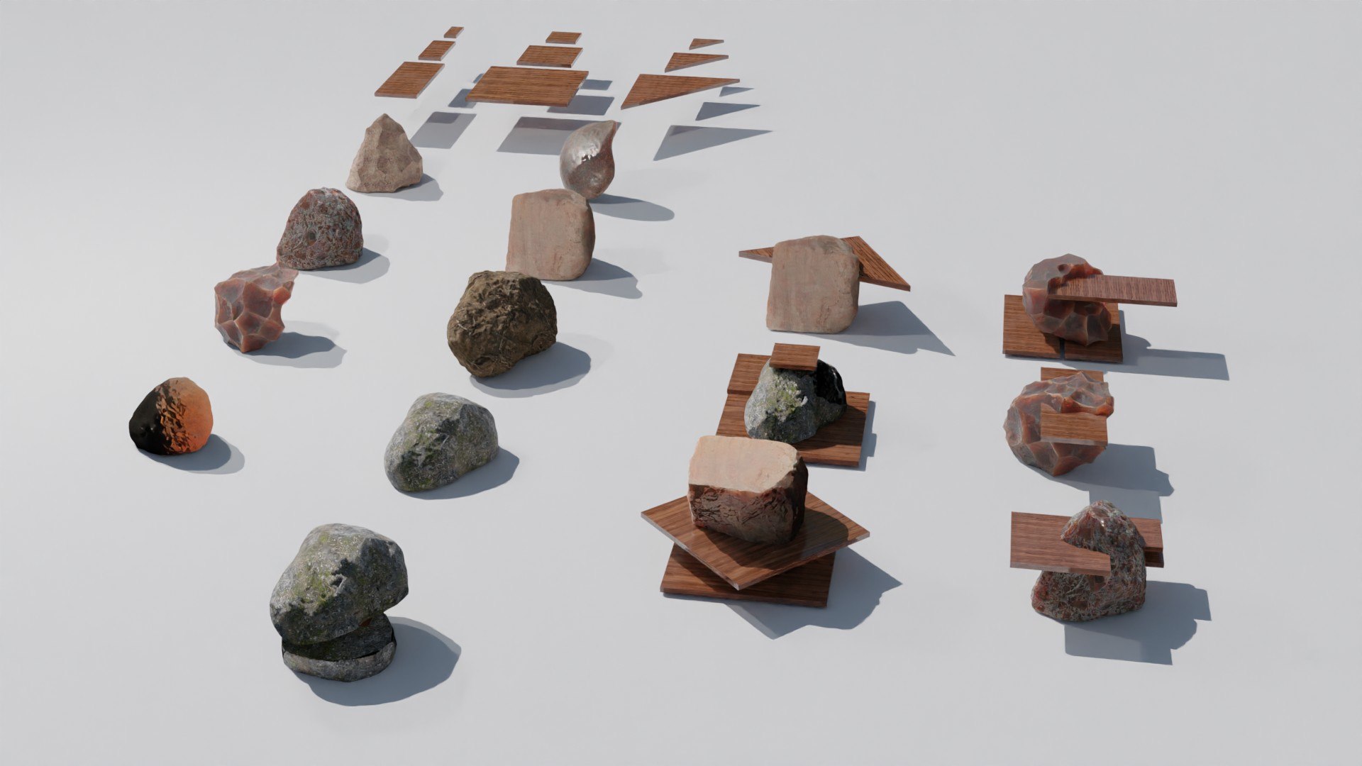 3D Model Natural Rock Coffee Table Sculpture Design Or Outdoor Chair ...