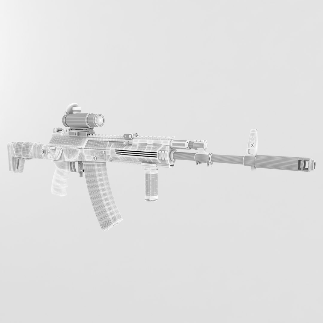 gun kalashnikov 3d model