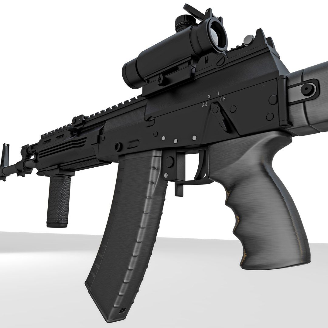 gun kalashnikov 3d model