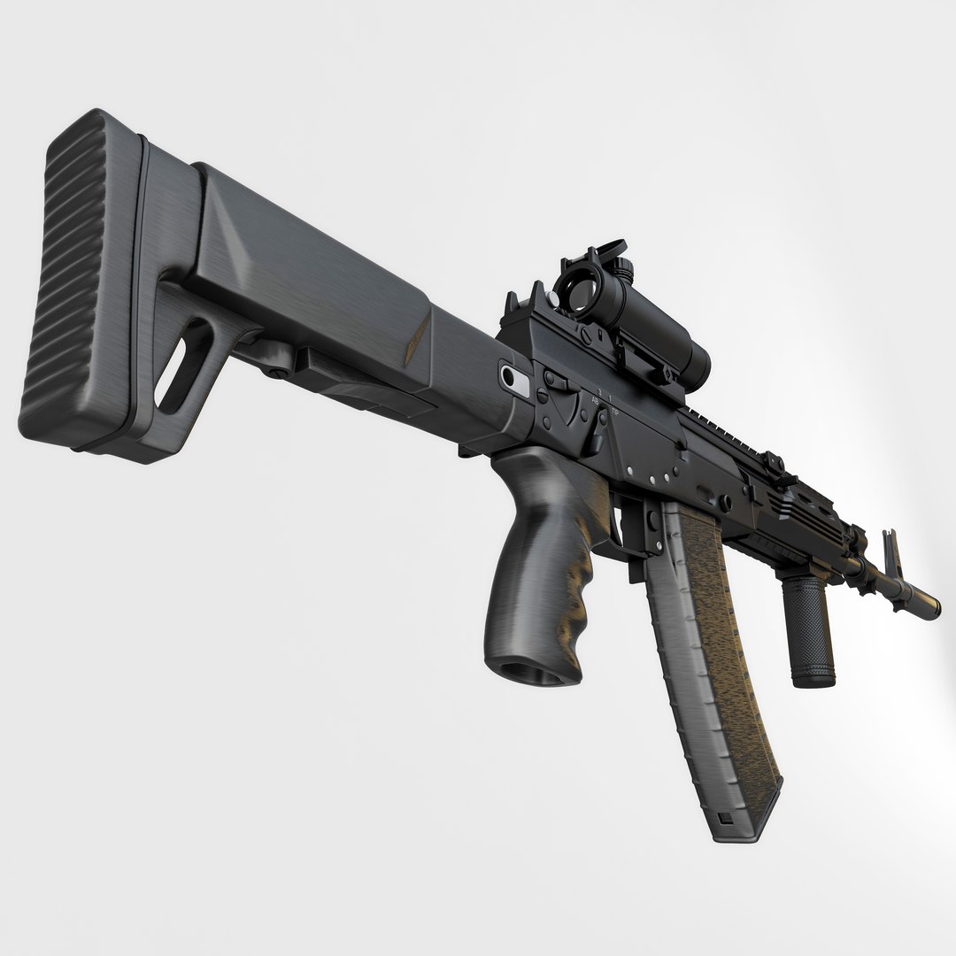 gun kalashnikov 3d model