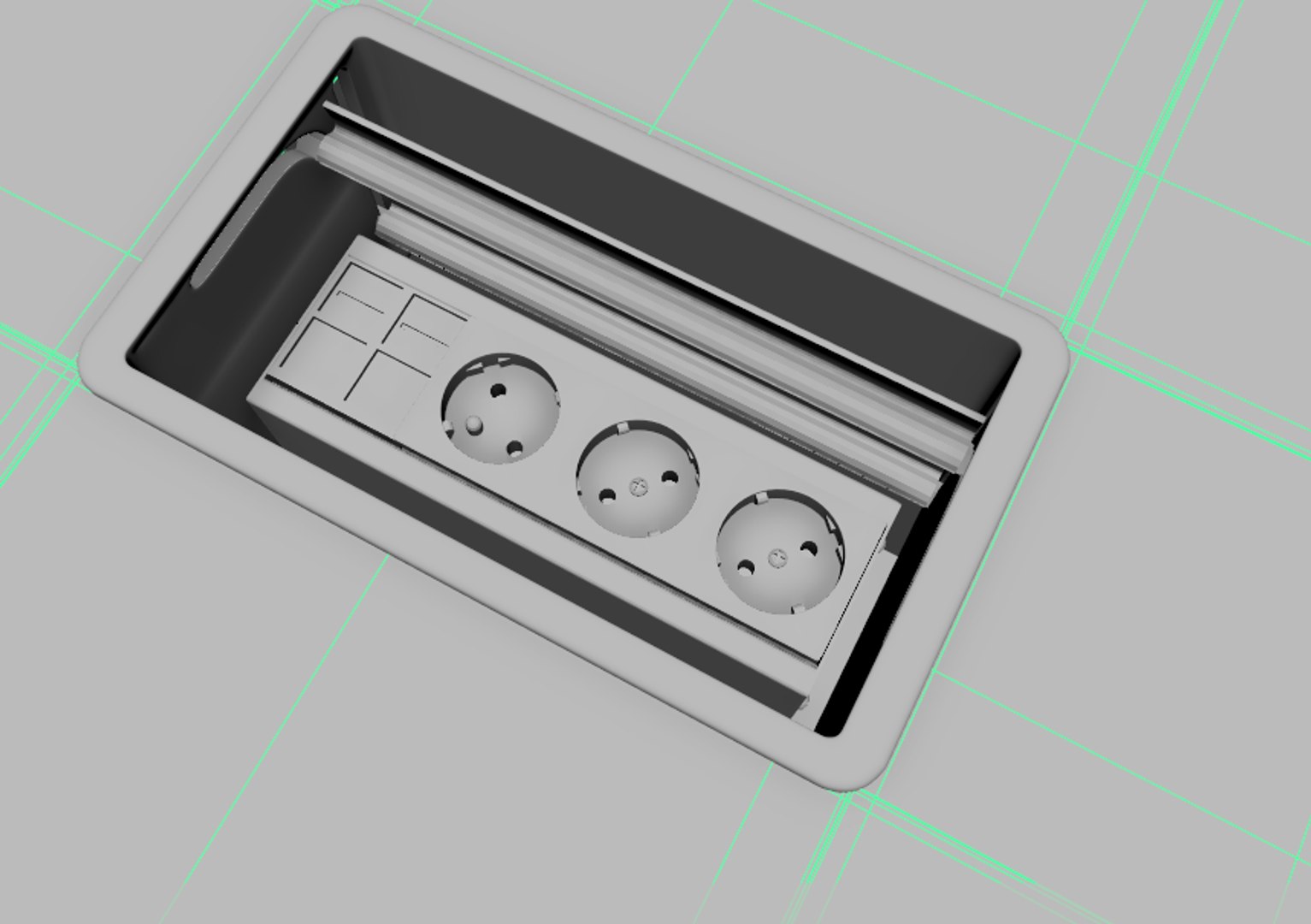 3D desk cover open close - TurboSquid 1371510