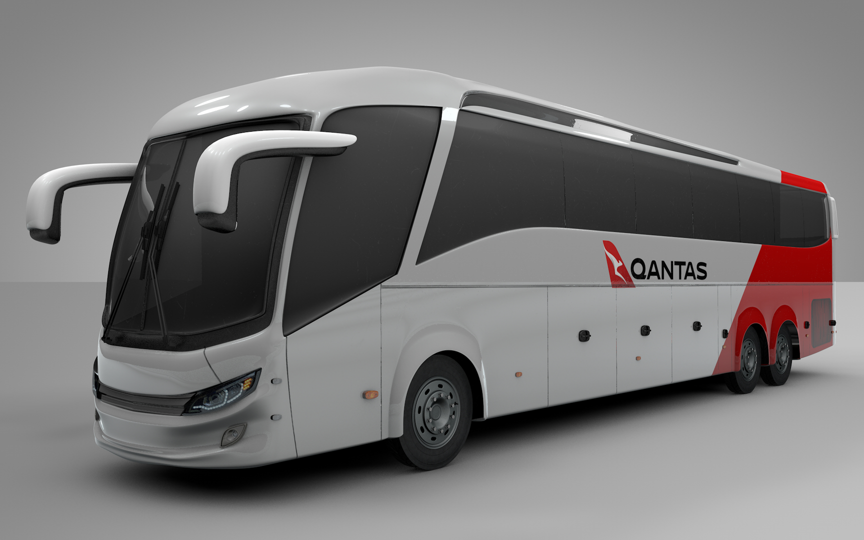 Shuttle bus qantas 3D model - TurboSquid 1685024