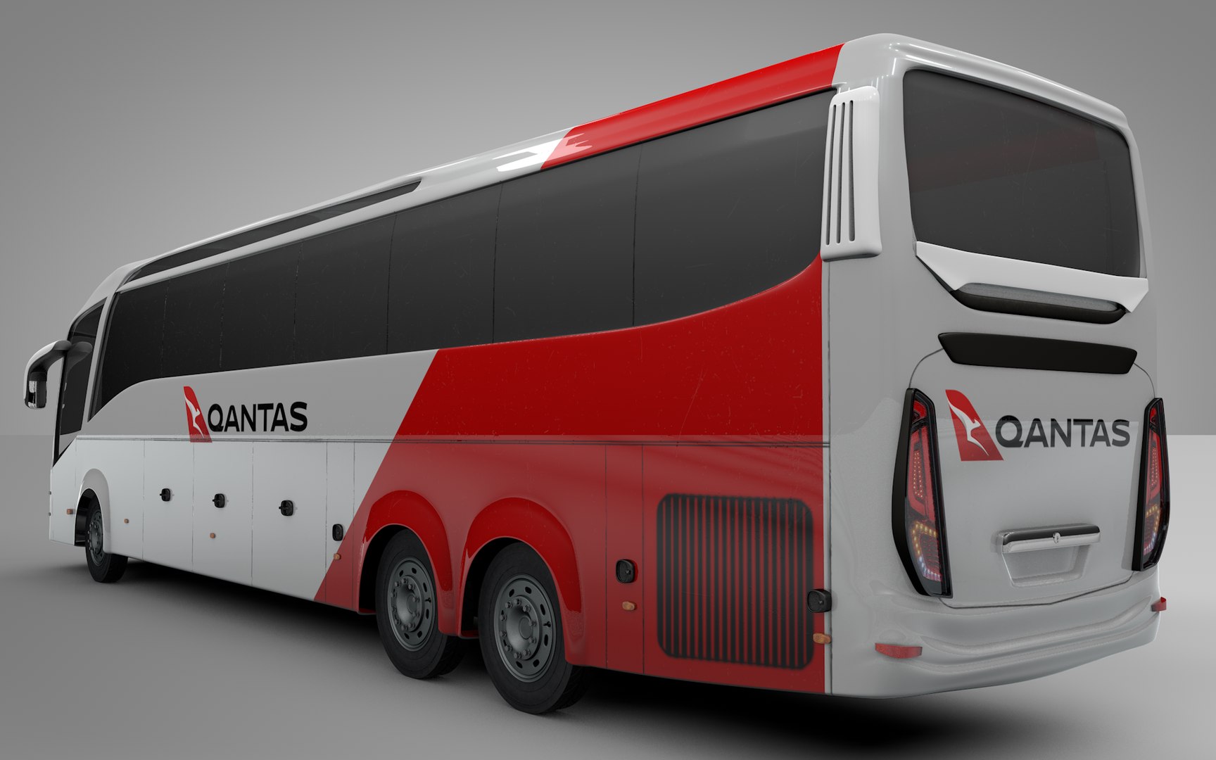 Shuttle Bus Qantas 3D Model - TurboSquid 1685024