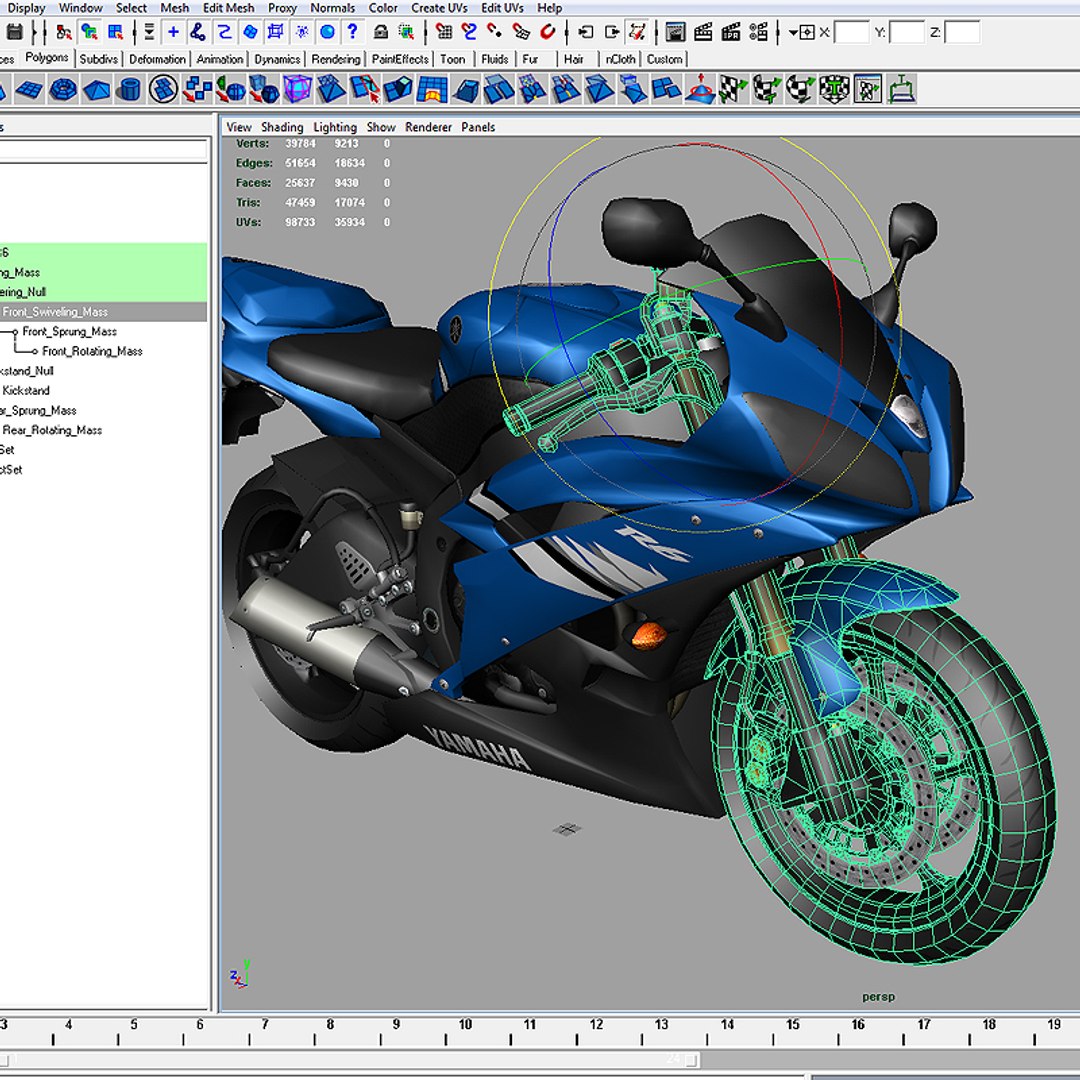 Yamaha Bike R6 3d Model