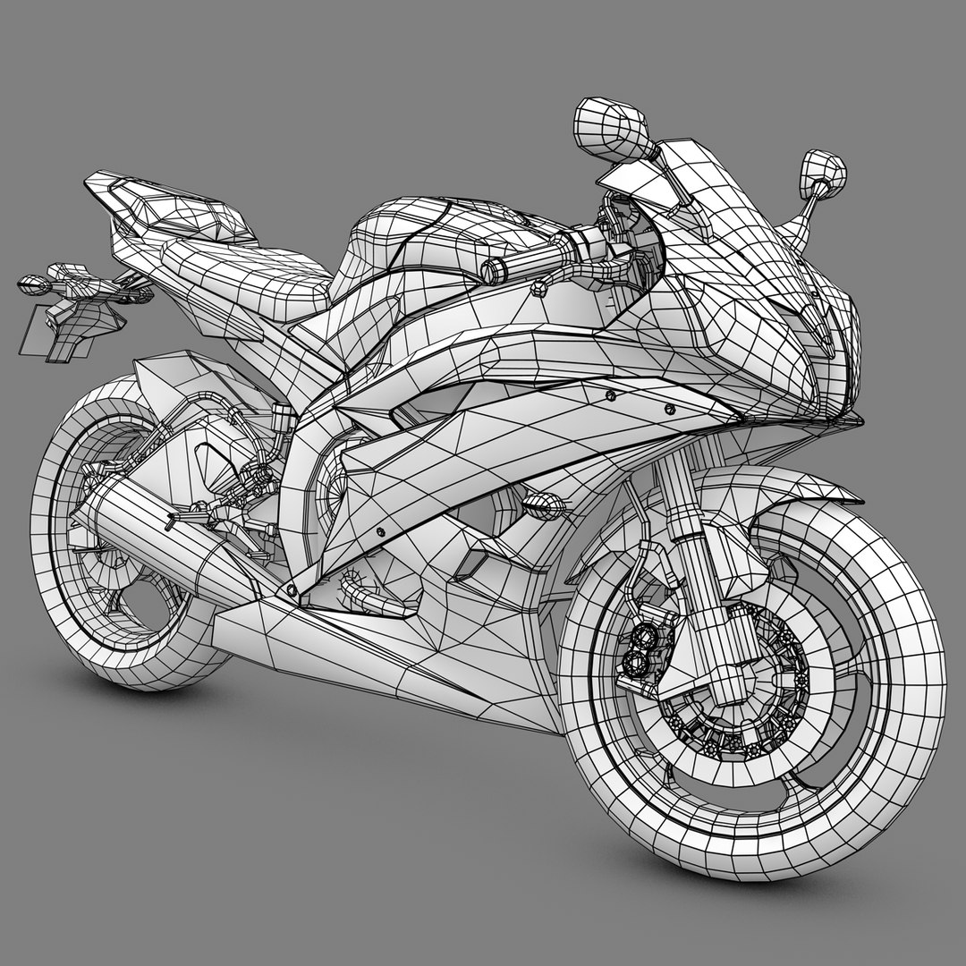 Yamaha Bike R6 3d Model