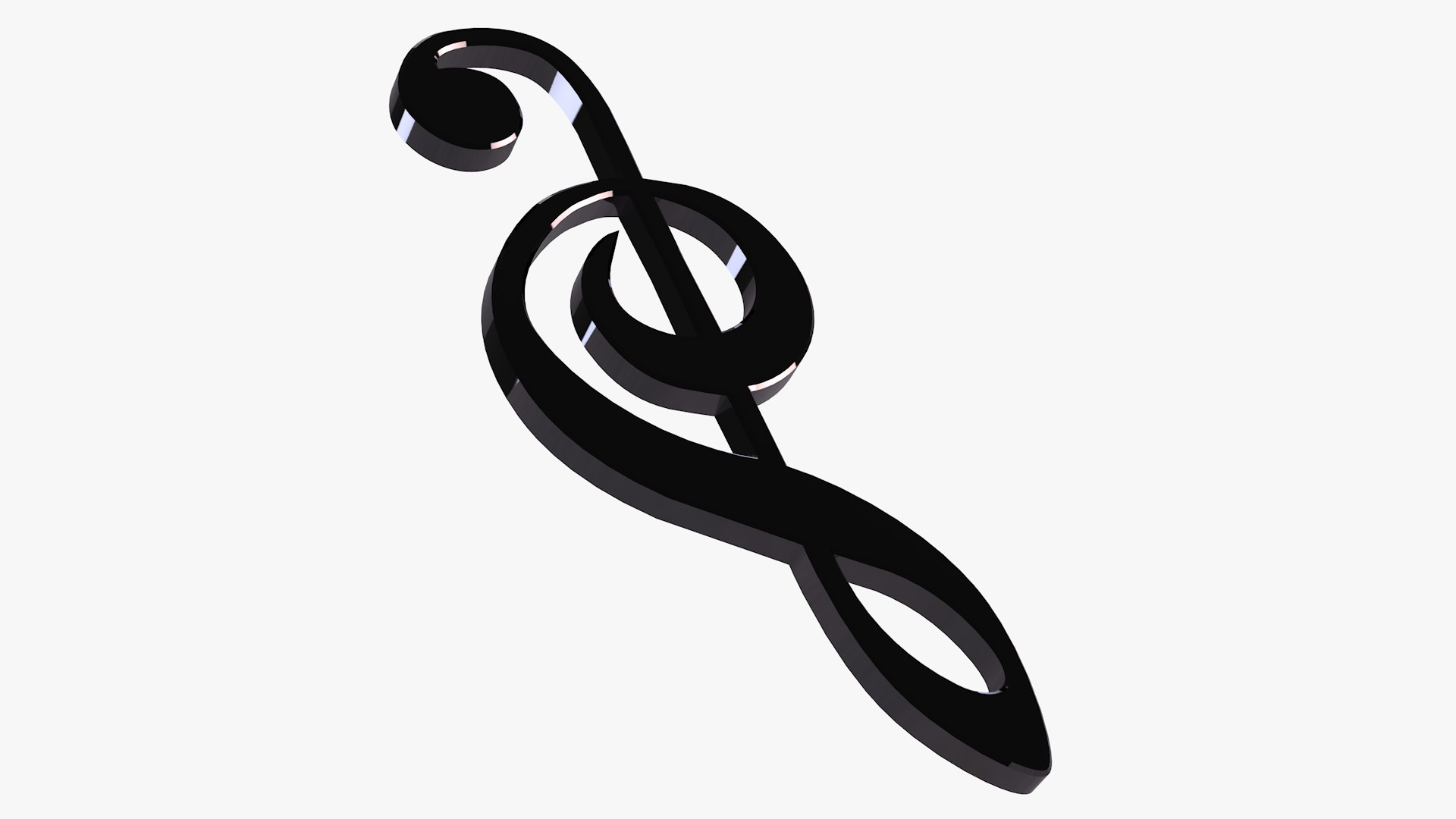 3D Treble Clef - TurboSquid 1825604