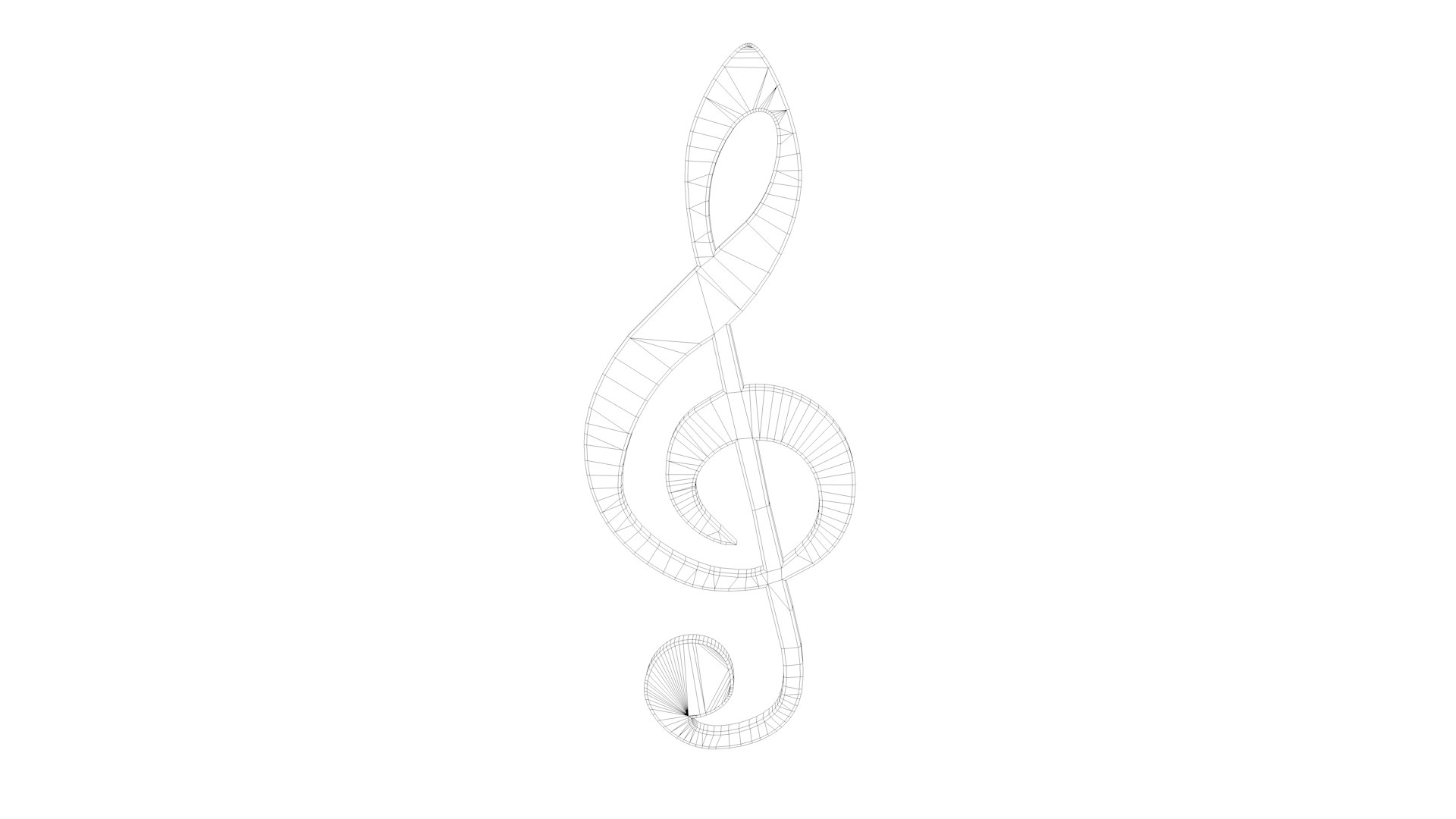 3D Treble Clef - TurboSquid 1825604