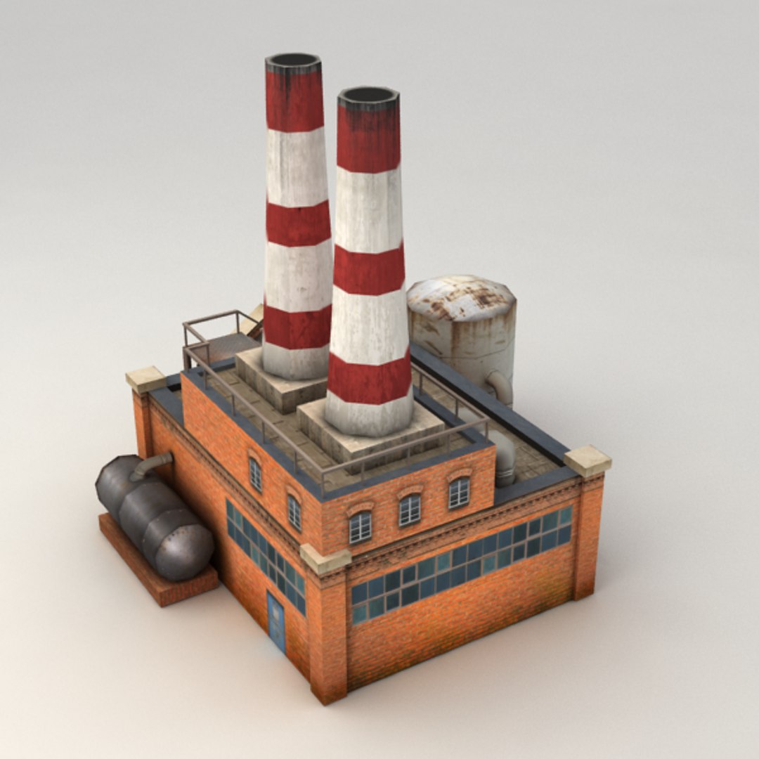 Factory Powerplant 3d Model