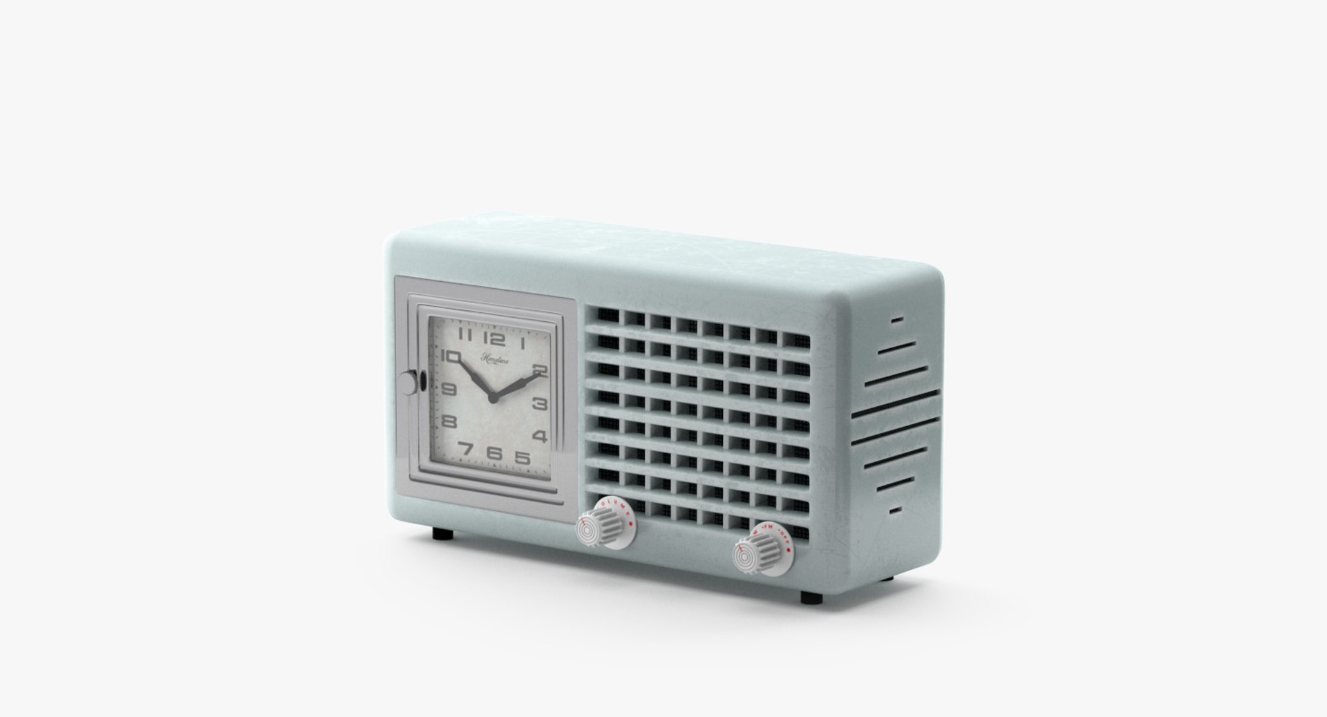 3d 60s Clock Radio Model