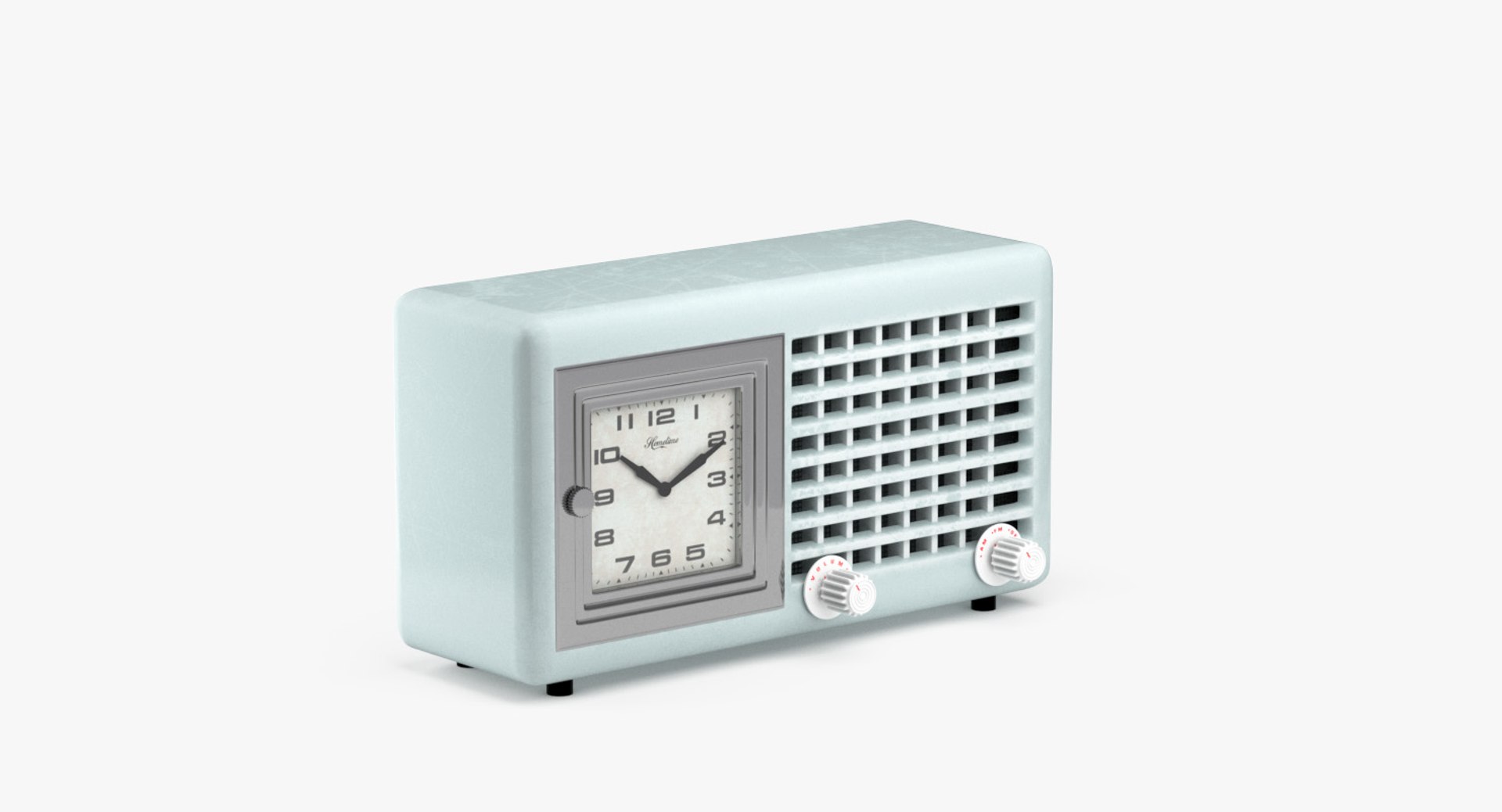 3d 60s clock radio model