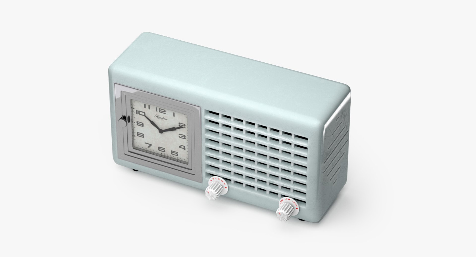 3d 60s clock radio model