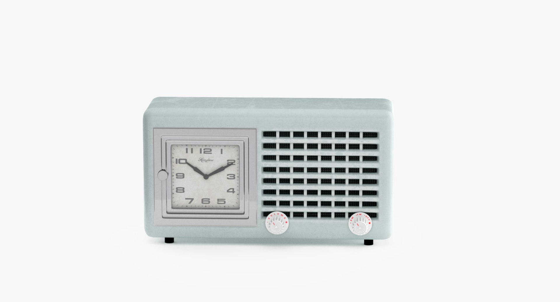 3d 60s clock radio model
