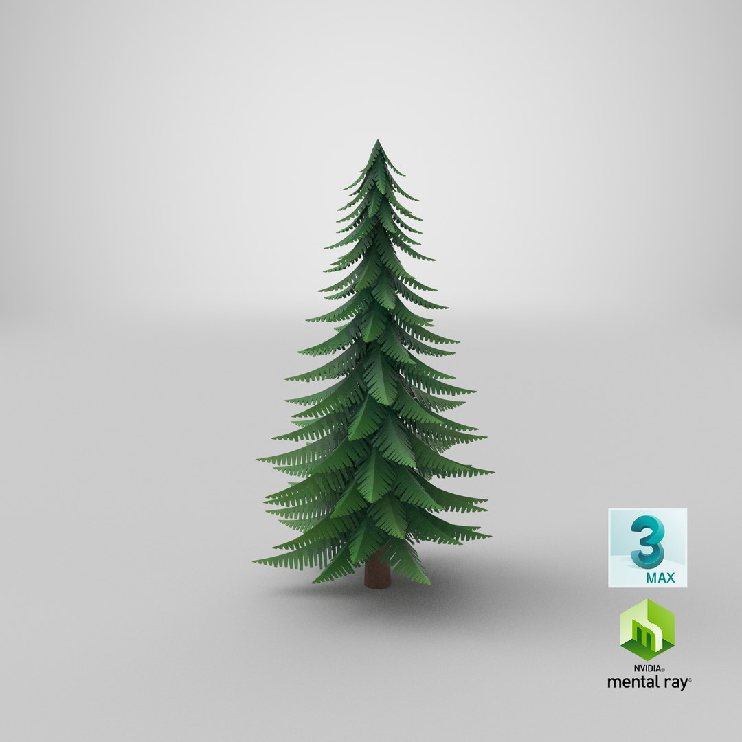 Cartoon Fir Tree 03 Model - TurboSquid 1941458