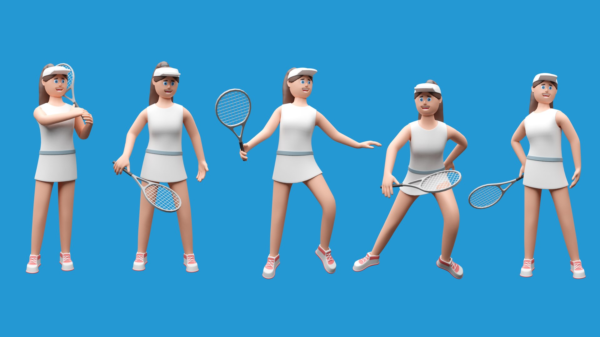 Cartoon Characters 4 Sport 3D - TurboSquid 1987920