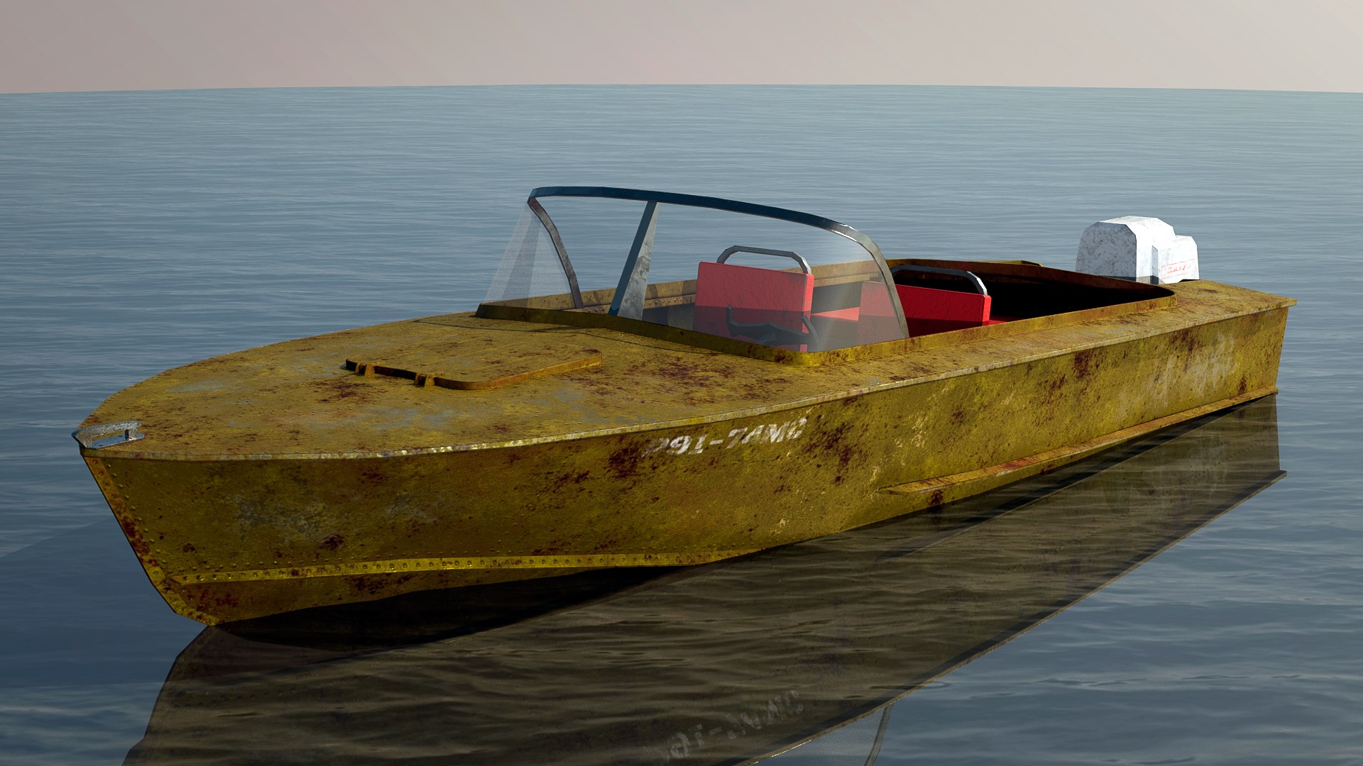 Motor Boat Metal Old Rusty 3D Model - TurboSquid 2077703