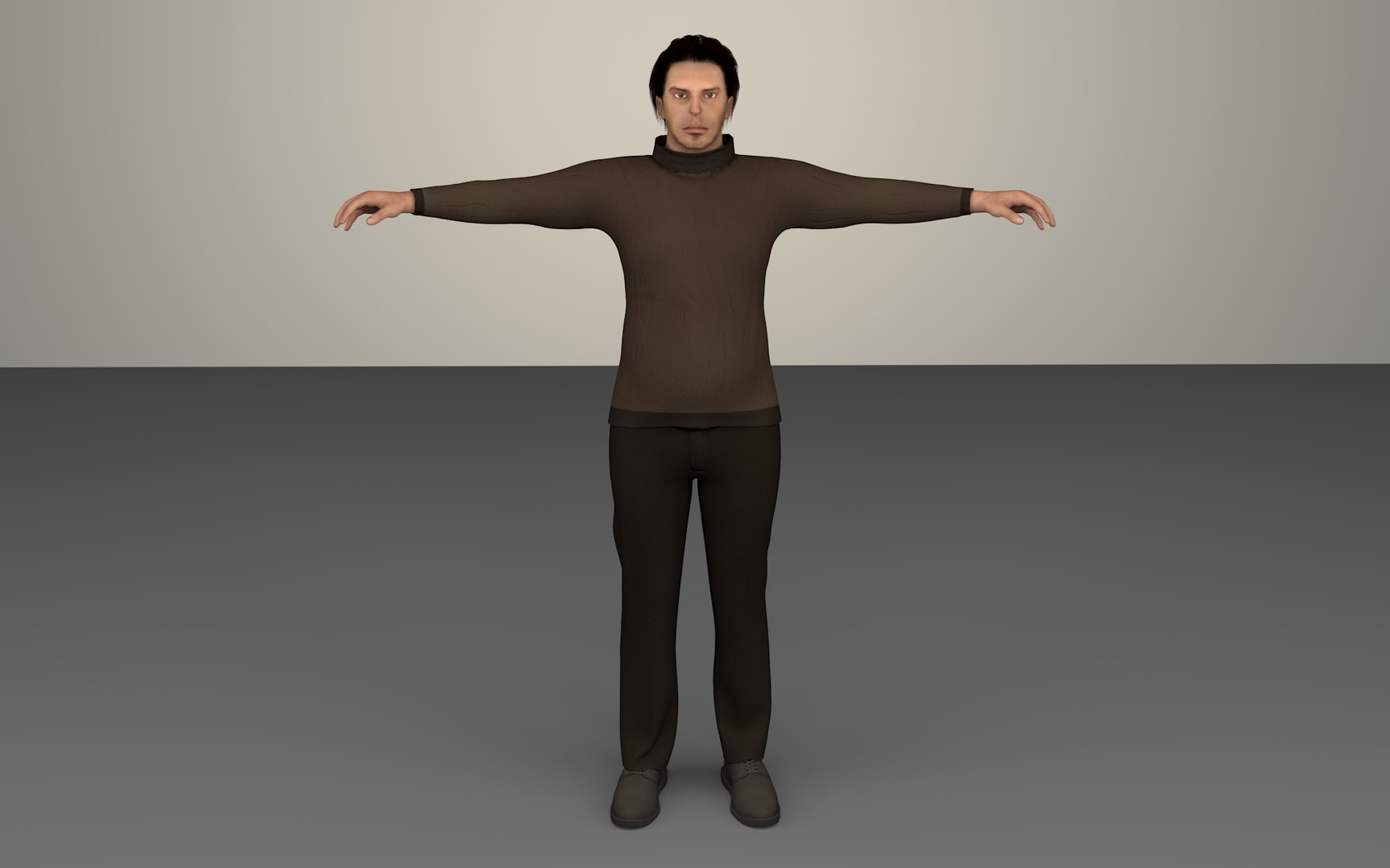 3d man evil character model