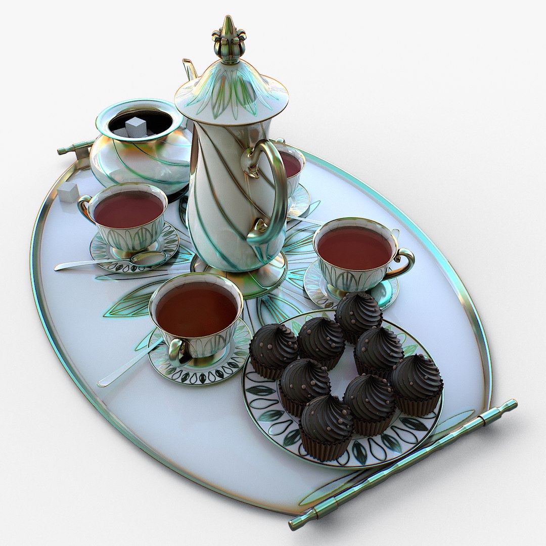 3D Tea Set 1 - TurboSquid 2428448