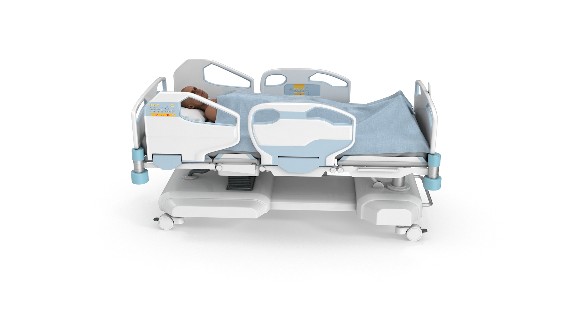 3D Medical Bed With Patient - TurboSquid 2104863
