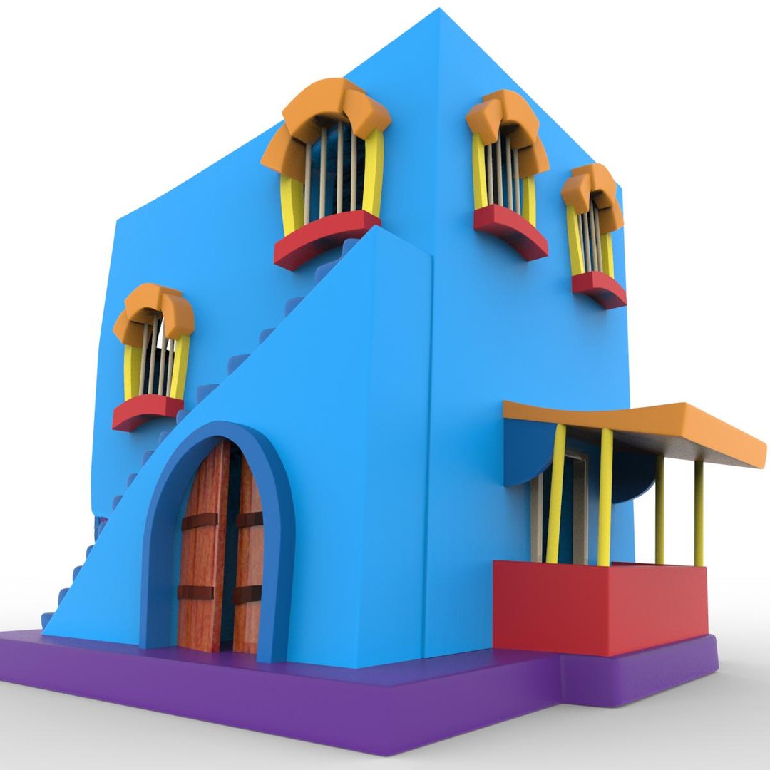 cartoon house 3d model