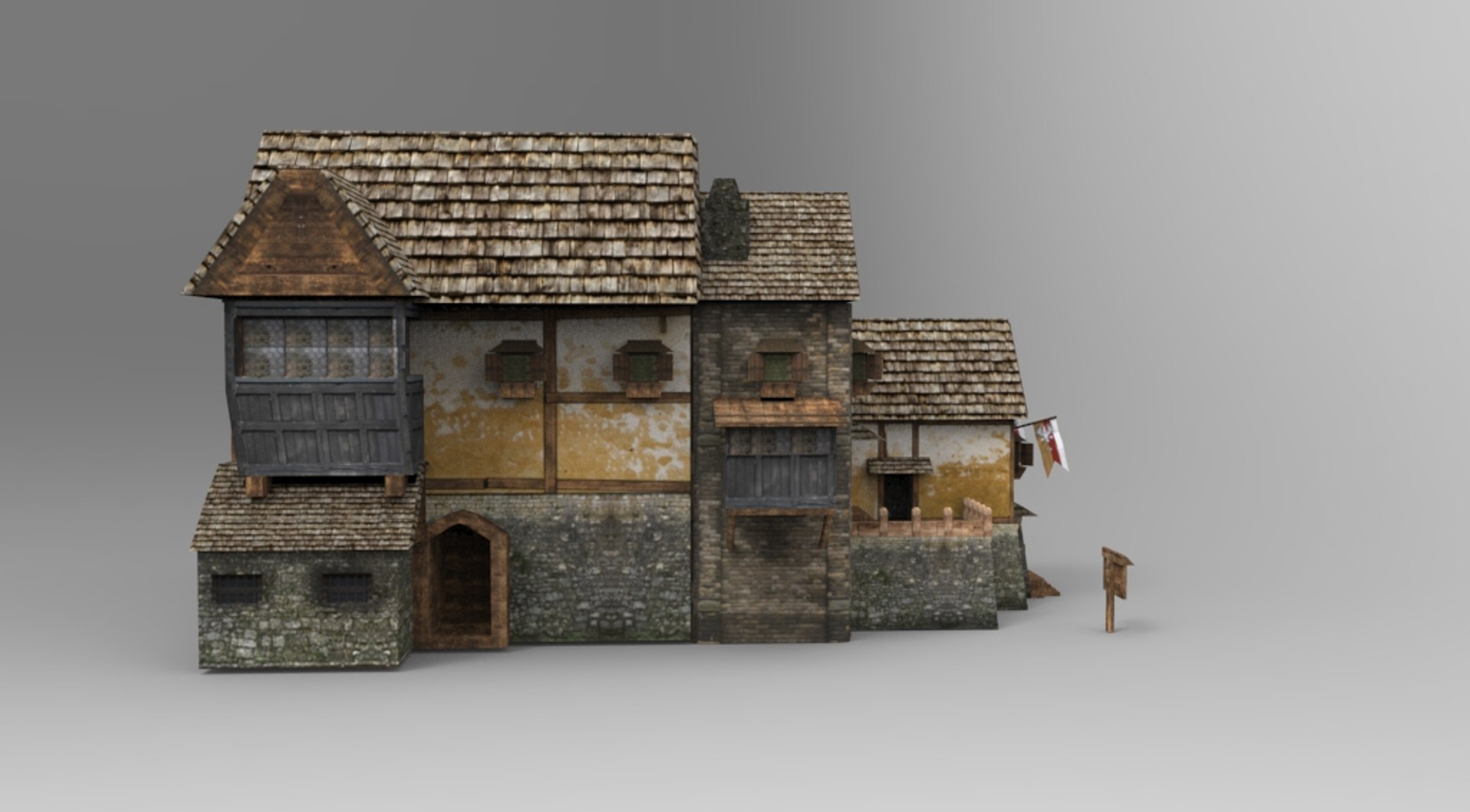 3d medieval building