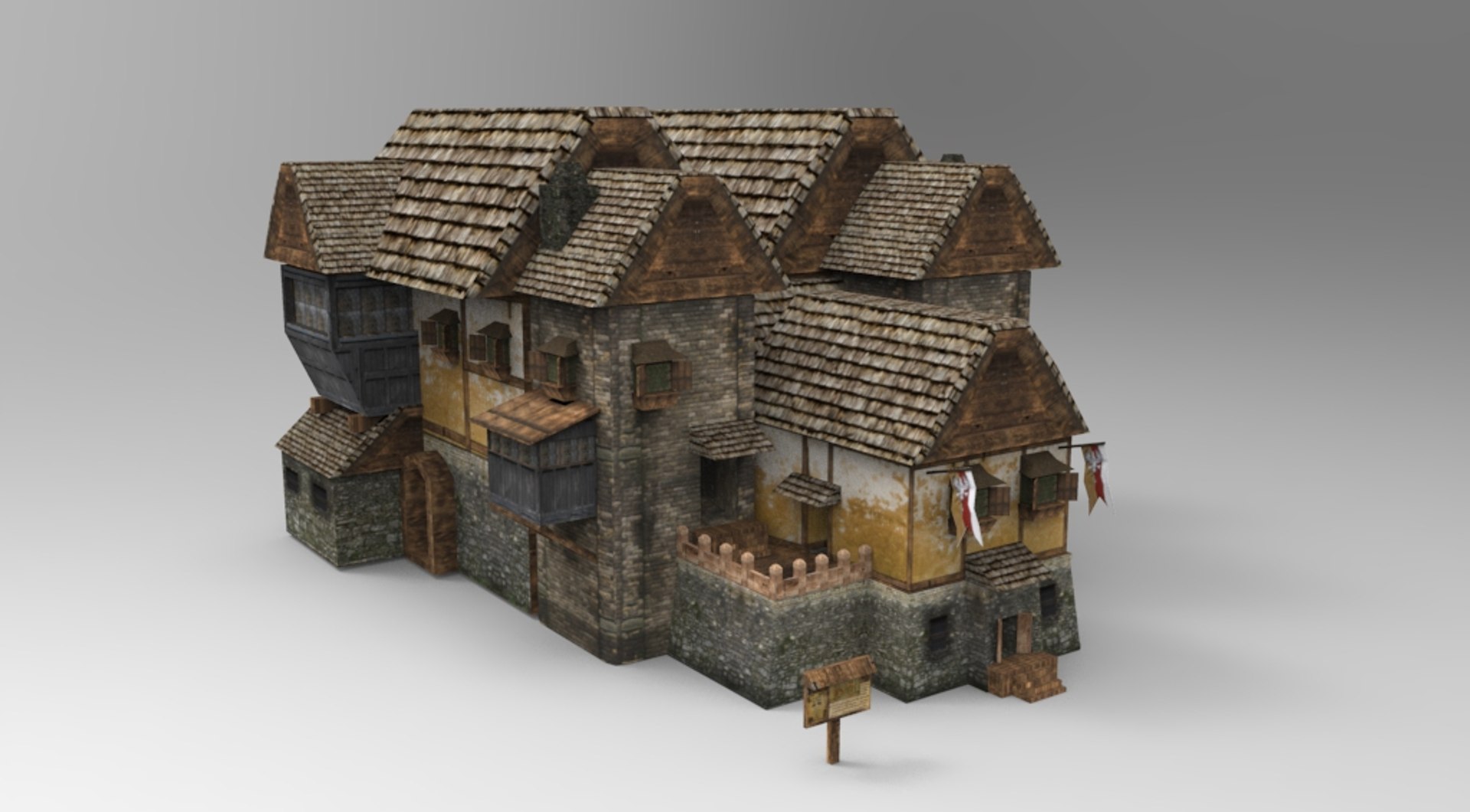 3d medieval building