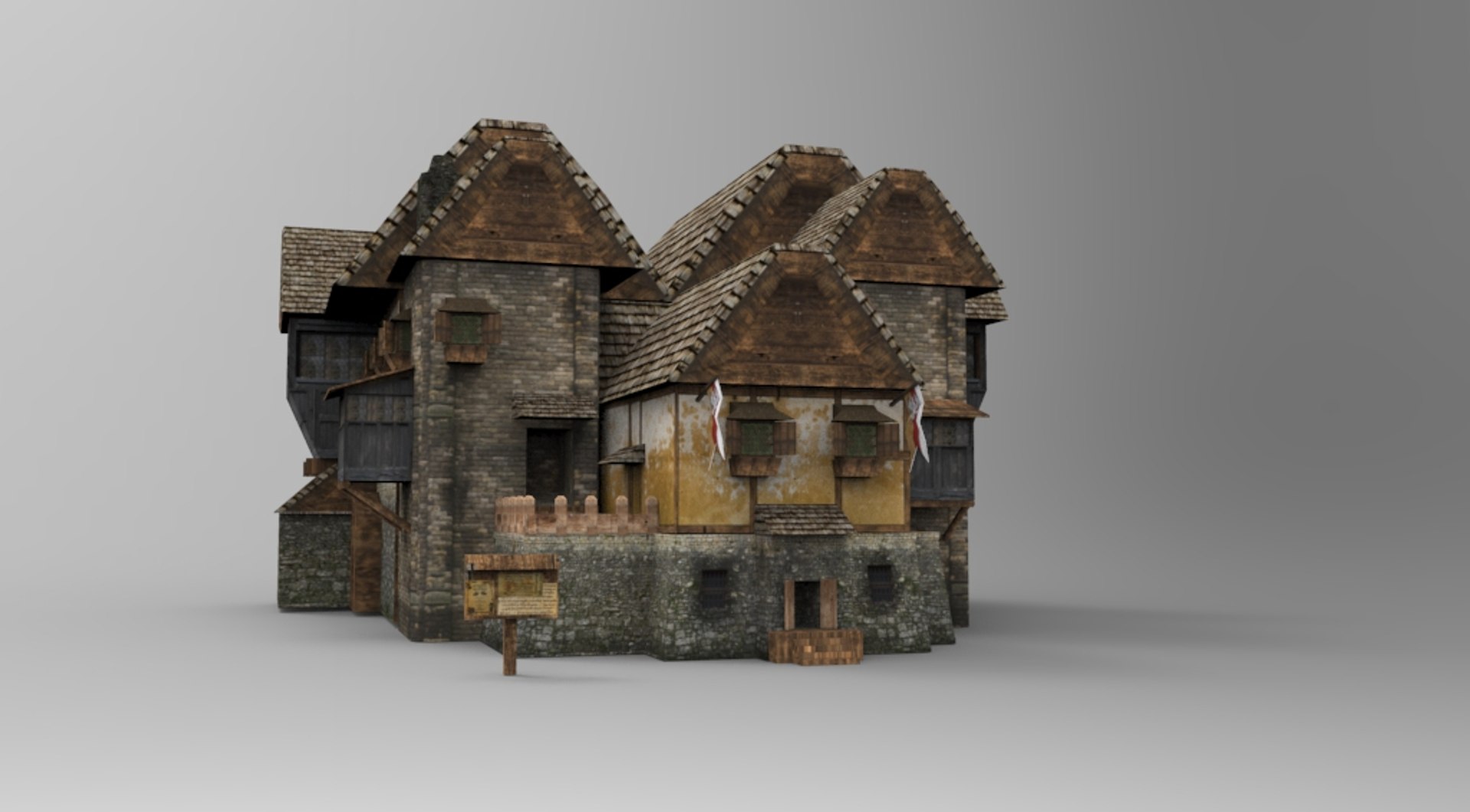 3d medieval building