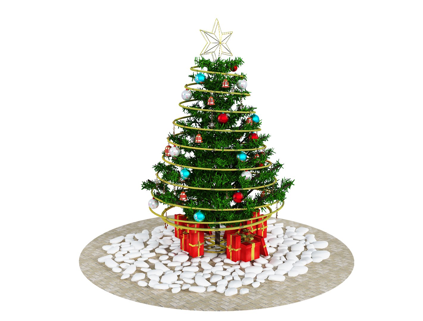 Christmas Tree Gifts 3D Model - TurboSquid 1654955