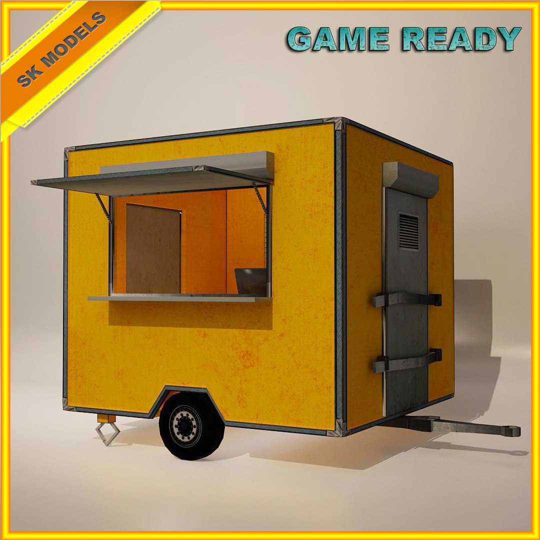 3d Model Mobile Food Cart