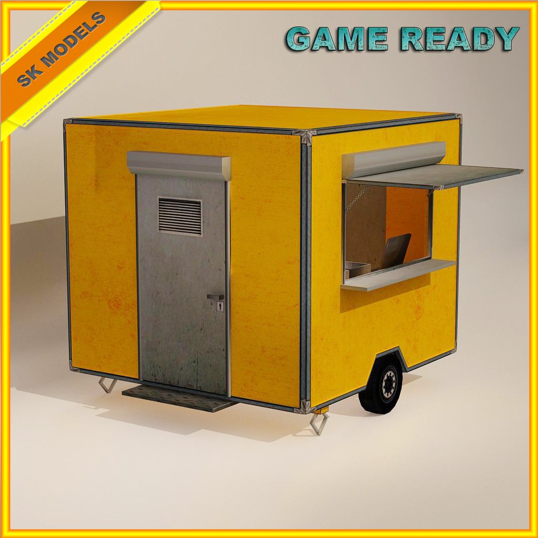 3d Model Mobile Food Cart