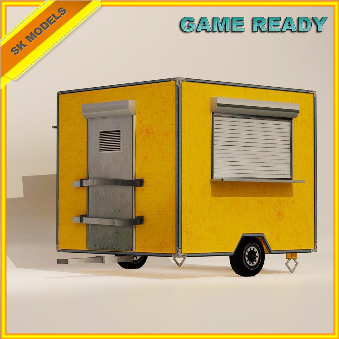 3d Model Mobile Food Cart