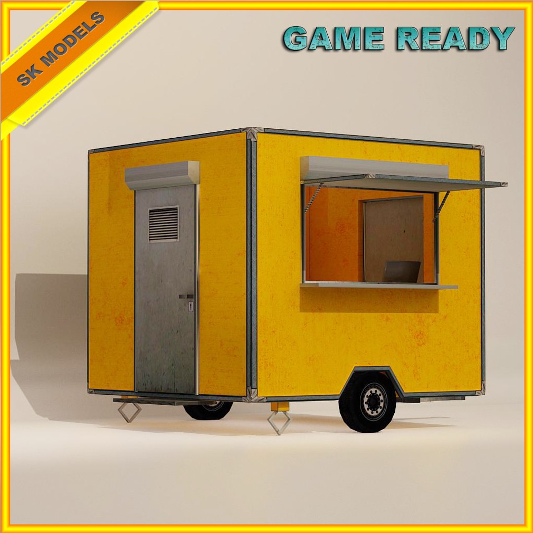 3d Model Mobile Food Cart