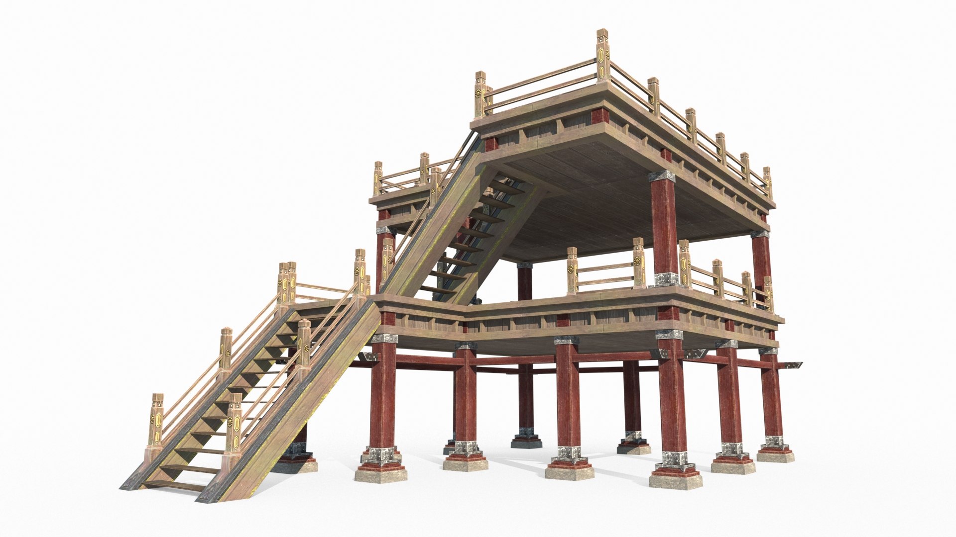 Built Observation Platforms In Ancient Asia 3D Model - TurboSquid 2050840