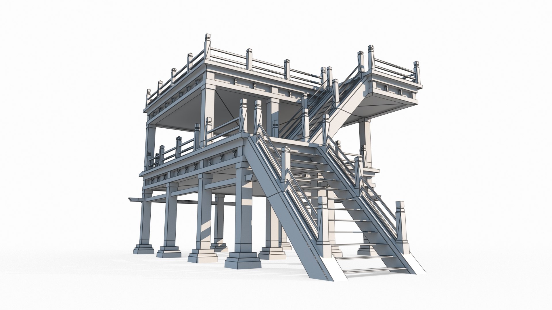 Built Observation Platforms In Ancient Asia 3D Model - TurboSquid 2050840