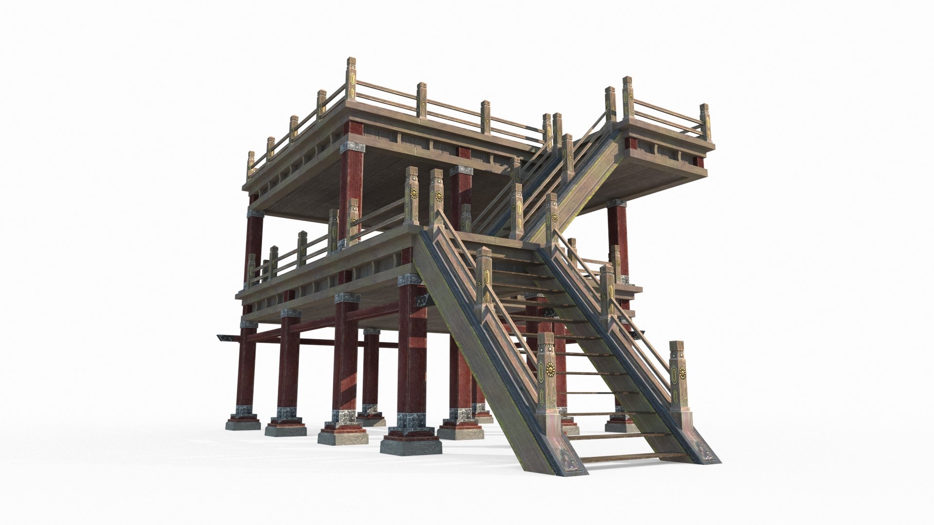 Built Observation Platforms In Ancient Asia 3D Model - TurboSquid 2050840