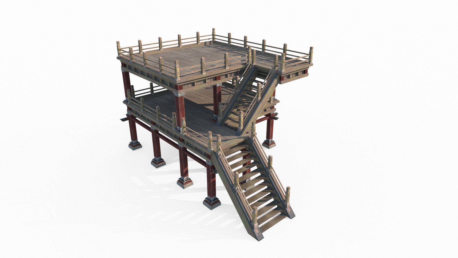 Built Observation Platforms In Ancient Asia 3D Model - TurboSquid 2050840