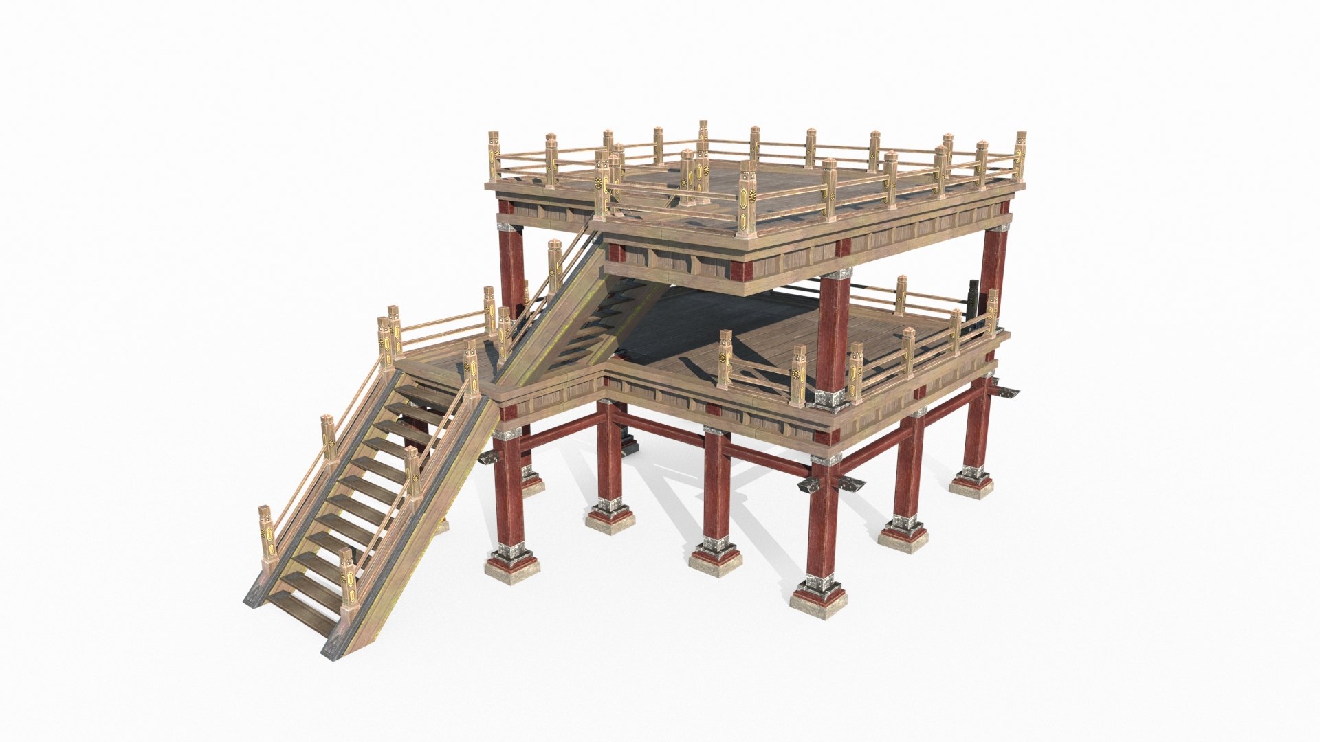 Built Observation Platforms In Ancient Asia 3D Model - TurboSquid 2050840