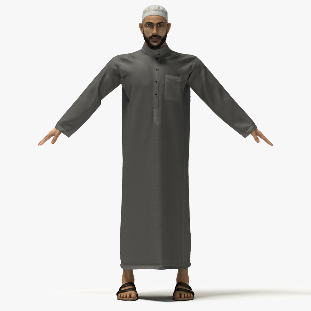 3d thobe ihram model