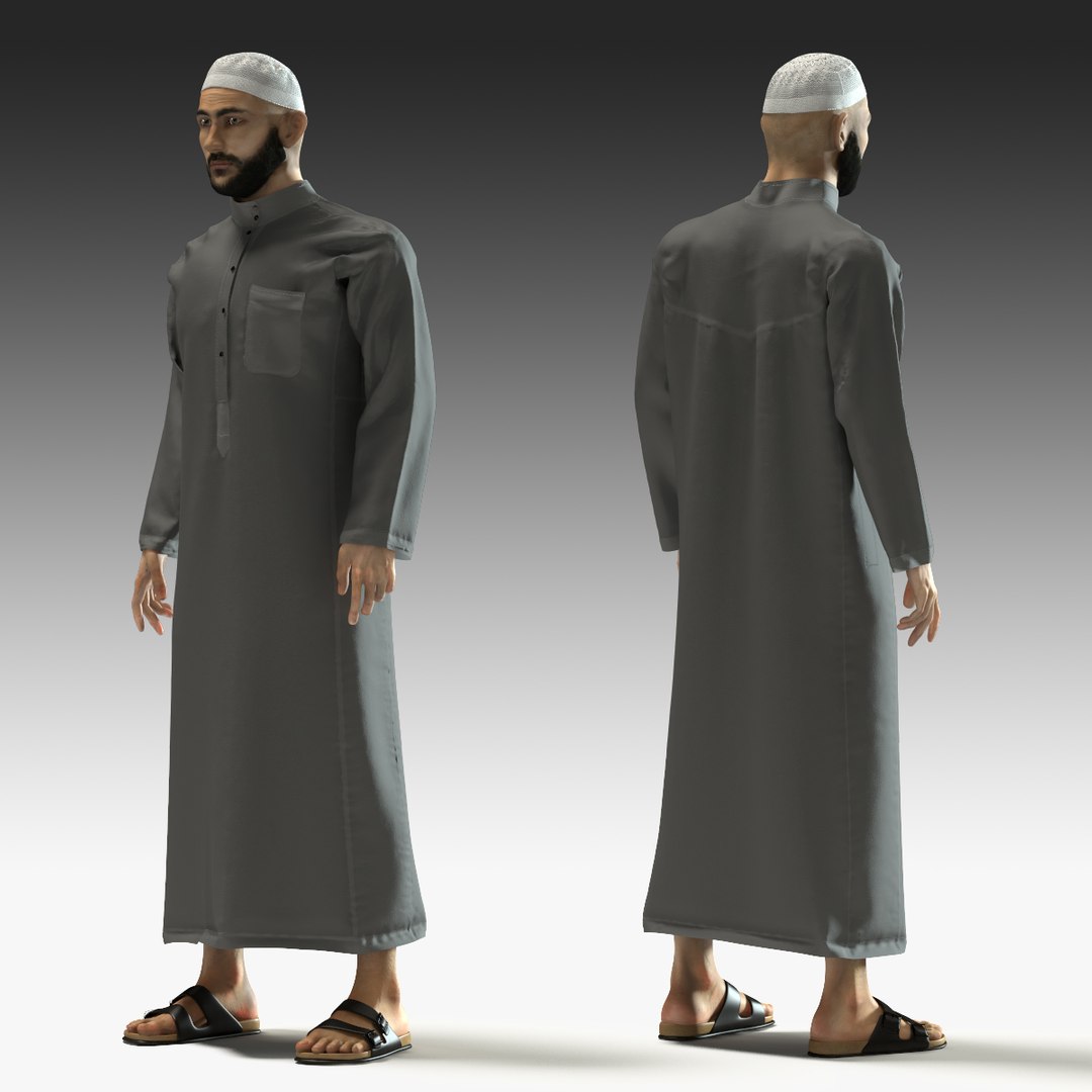 3d Thobe Ihram Model