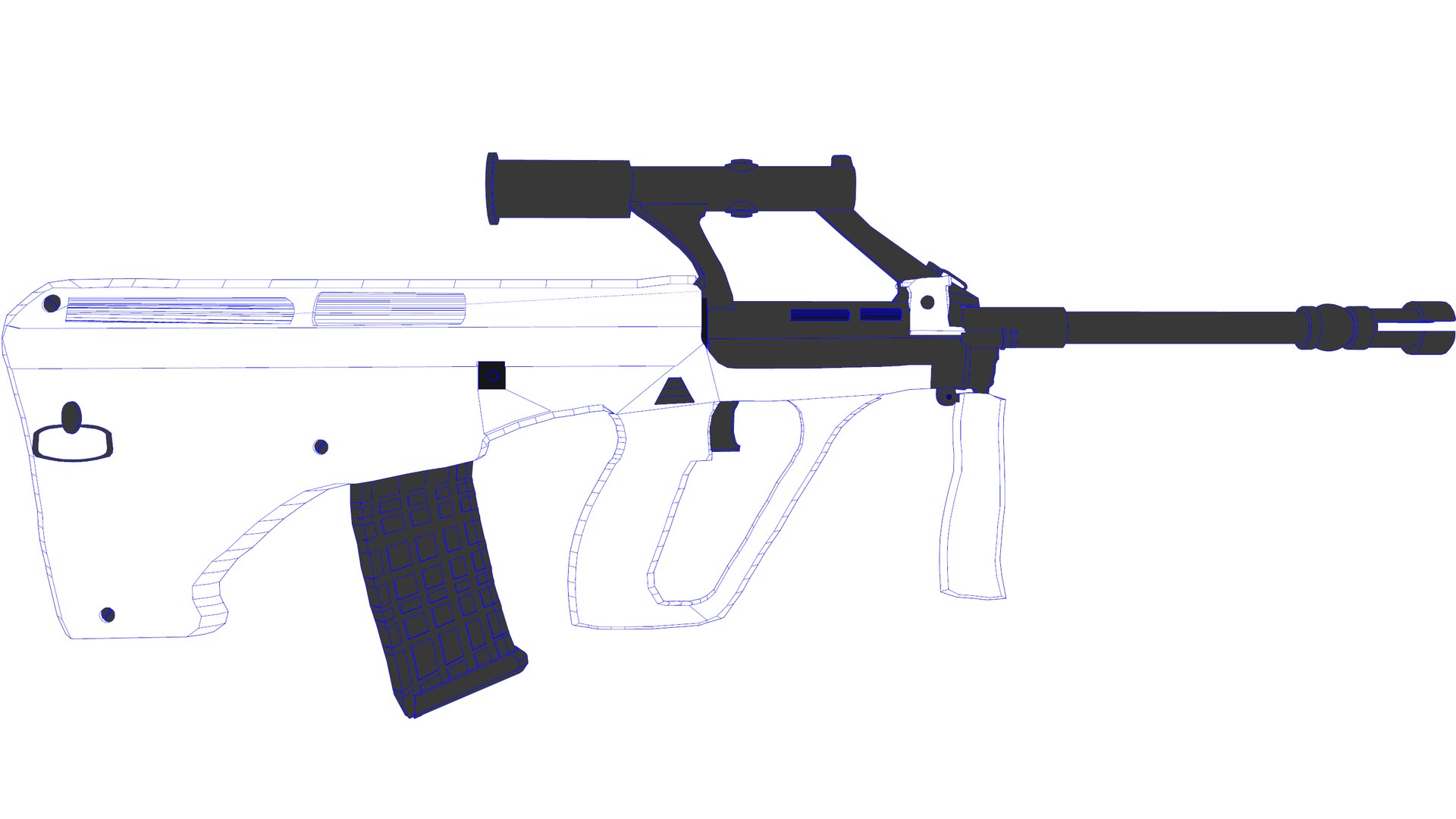 steyr aug 3d obj
