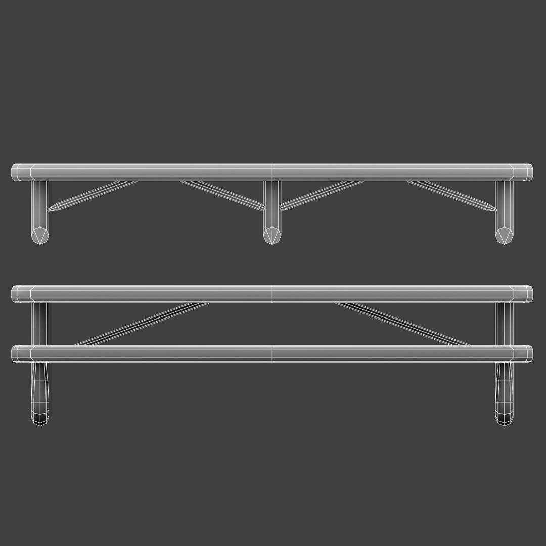 3d Outdoor Table Bench