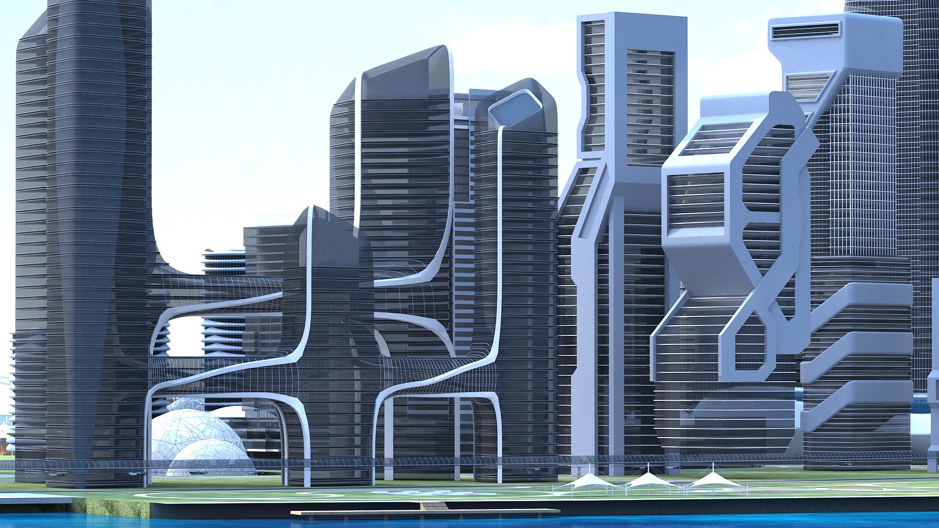 Future Building 01 model - TurboSquid 1808548