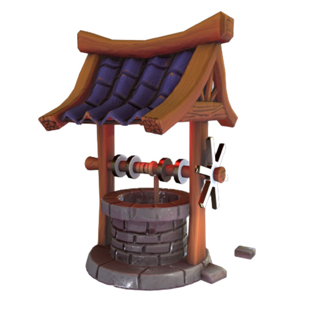 Modello 3D Modello Pozzo Stilizzato - TurboSquid 2024940