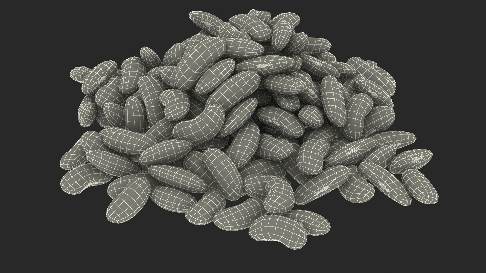 3D pile light red kidney - TurboSquid 1551437